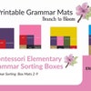 Montessori Grammar Box Mats, Montessori Materials, Montessori Language ...