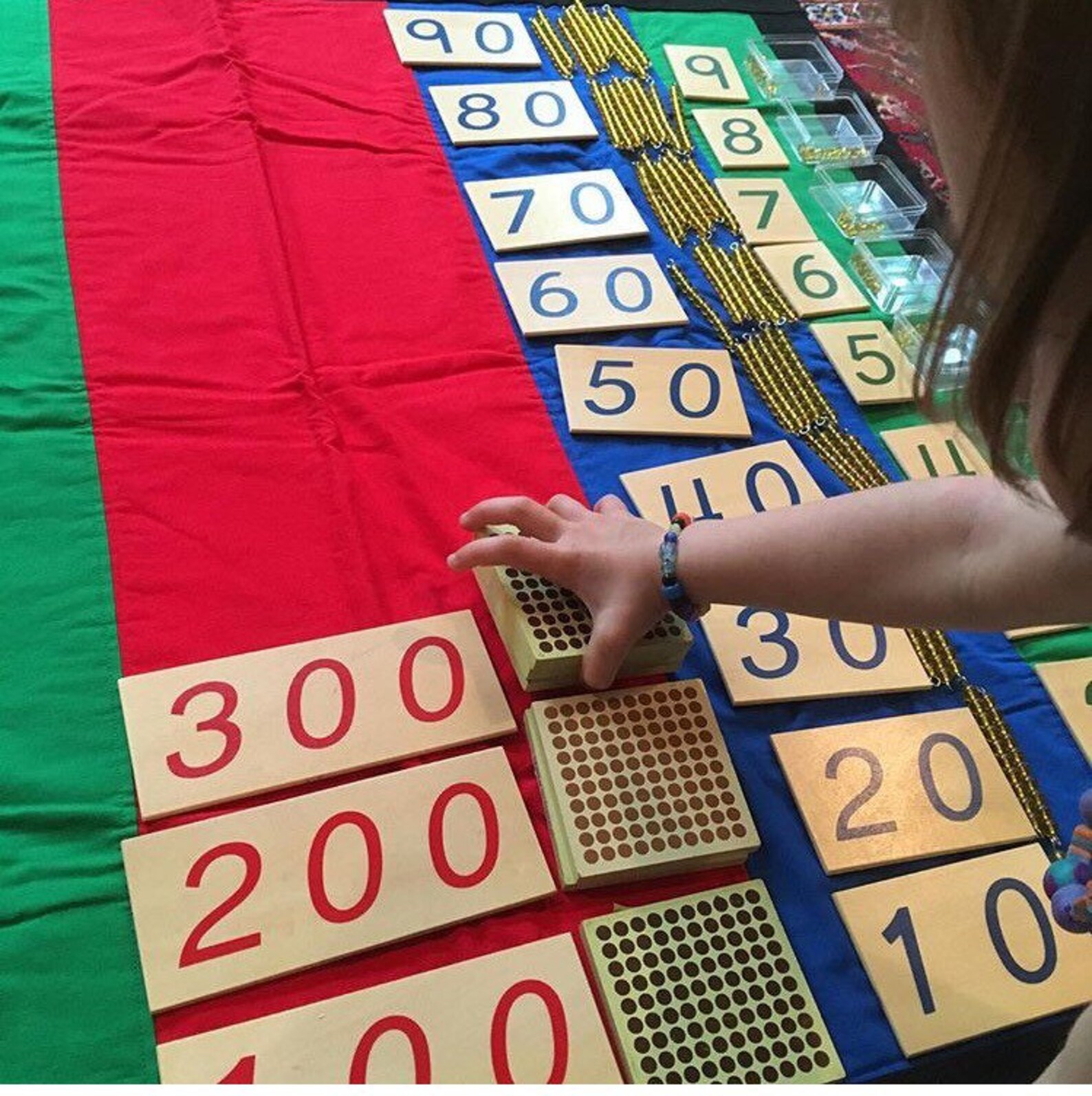 Montessori Math Montessori 45-layout Mat Montessori Golden - Etsy