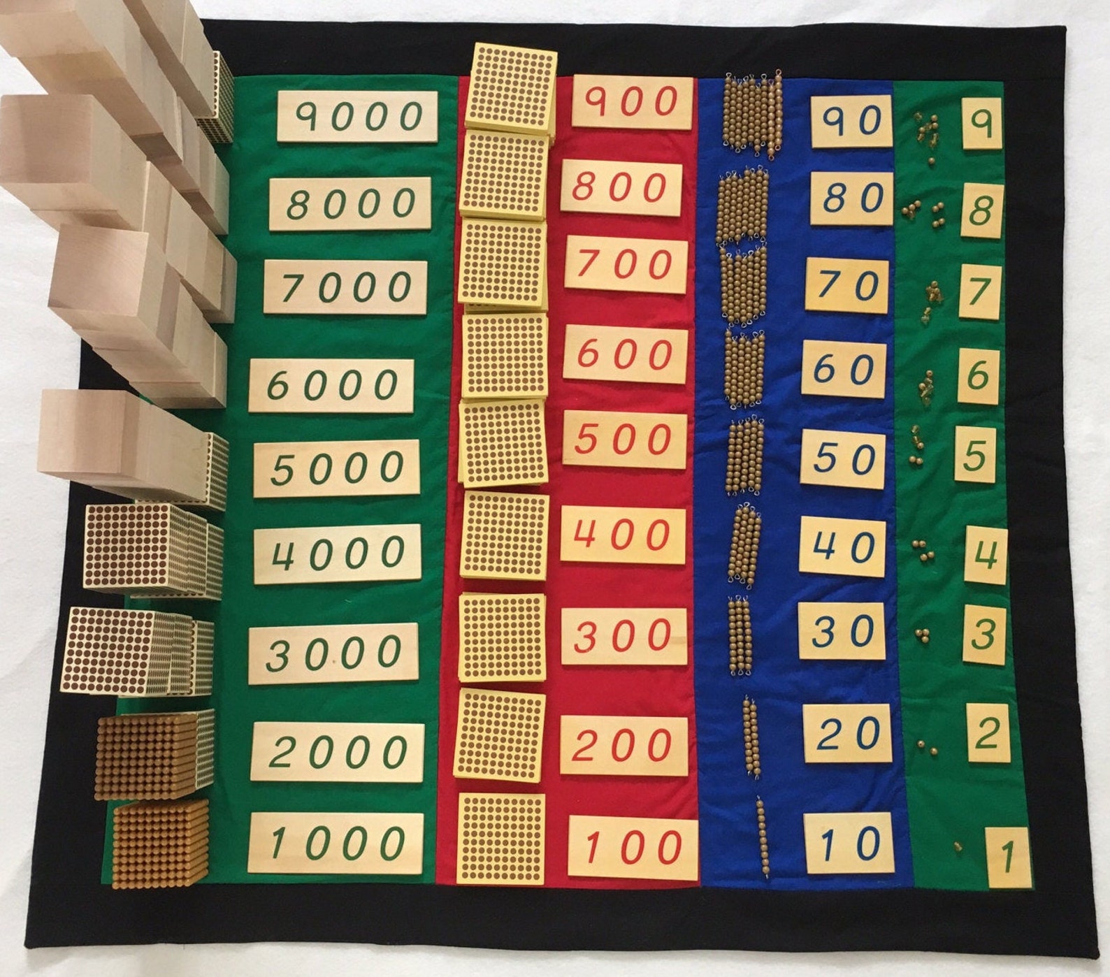 Montessori Math Montessori 45-layout Mat Montessori Golden - Etsy