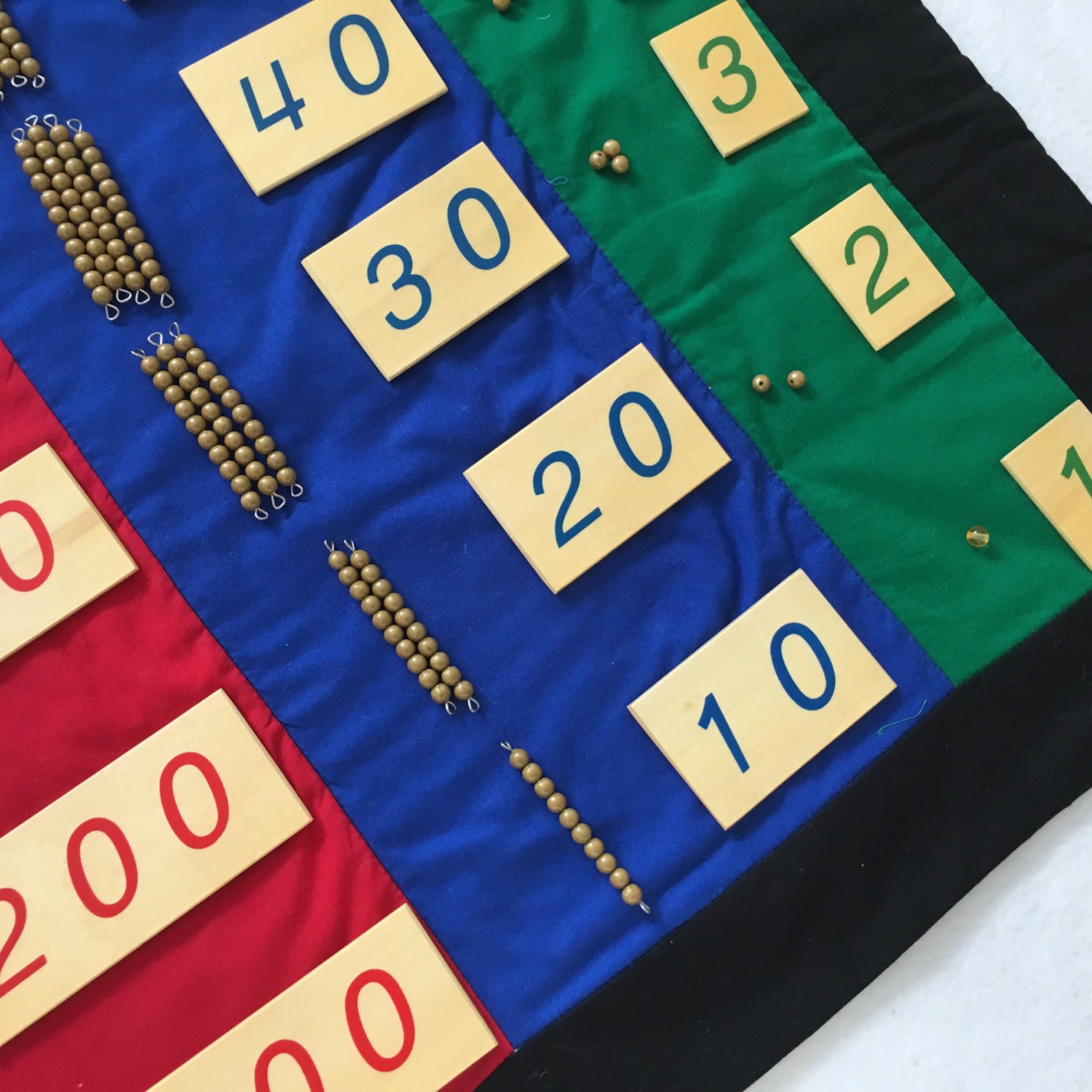 Montessori Math Montessori 45-layout Mat Montessori Golden - Etsy