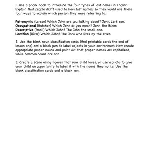 Montessori, Noun Lesson Guide, Montessori Printable, Noun Key ...