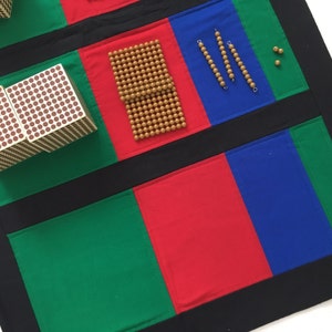 Montessori, Mat for Golden Bead Operations, Montessori, Montessori Math ...