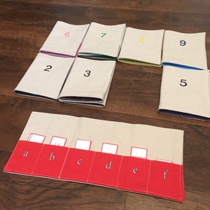 Fabric Elementary Montessori Grammar Box Set, Sorting Mats With Filling ...