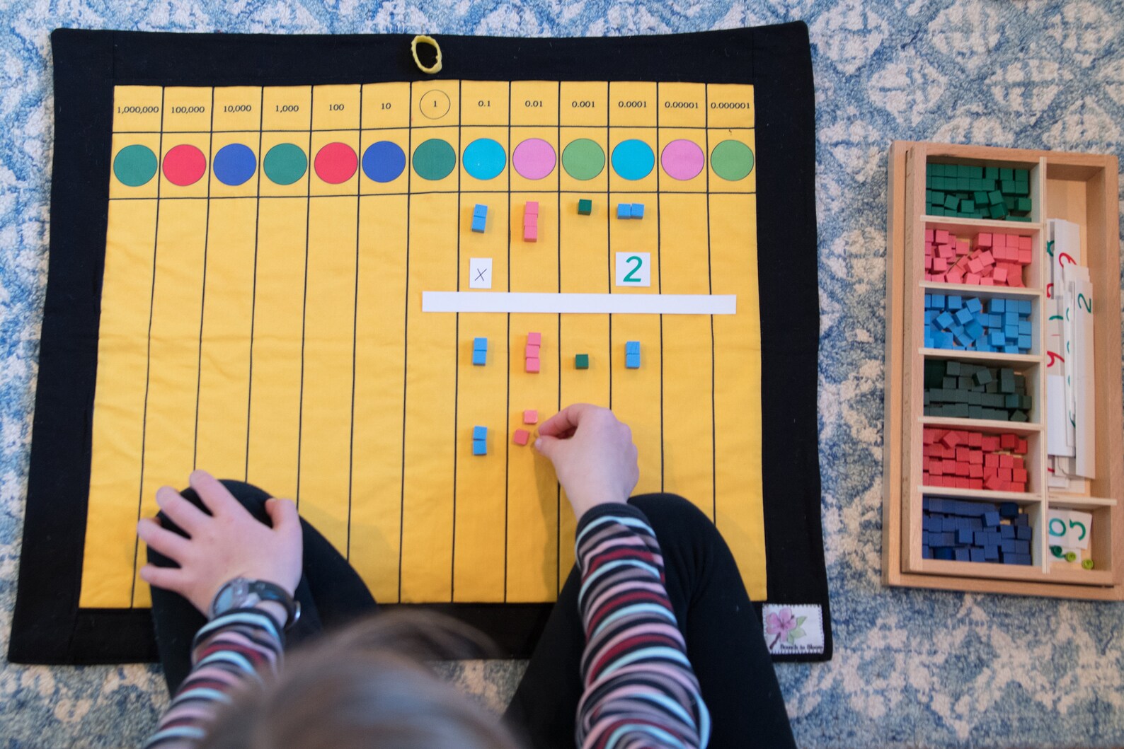 Montessori Decimal Fraction Board Mat Fraction Decimal - Etsy