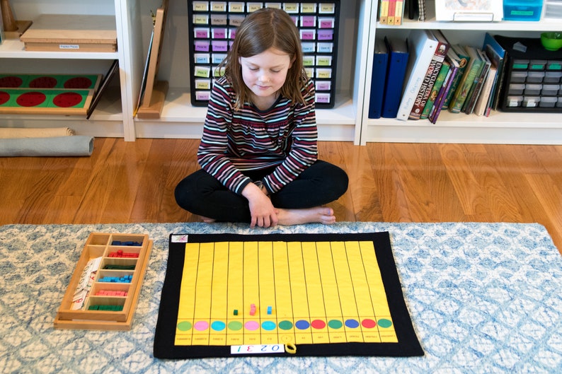 Montessori Decimal Fraction Board Mat Fraction Decimal | Etsy