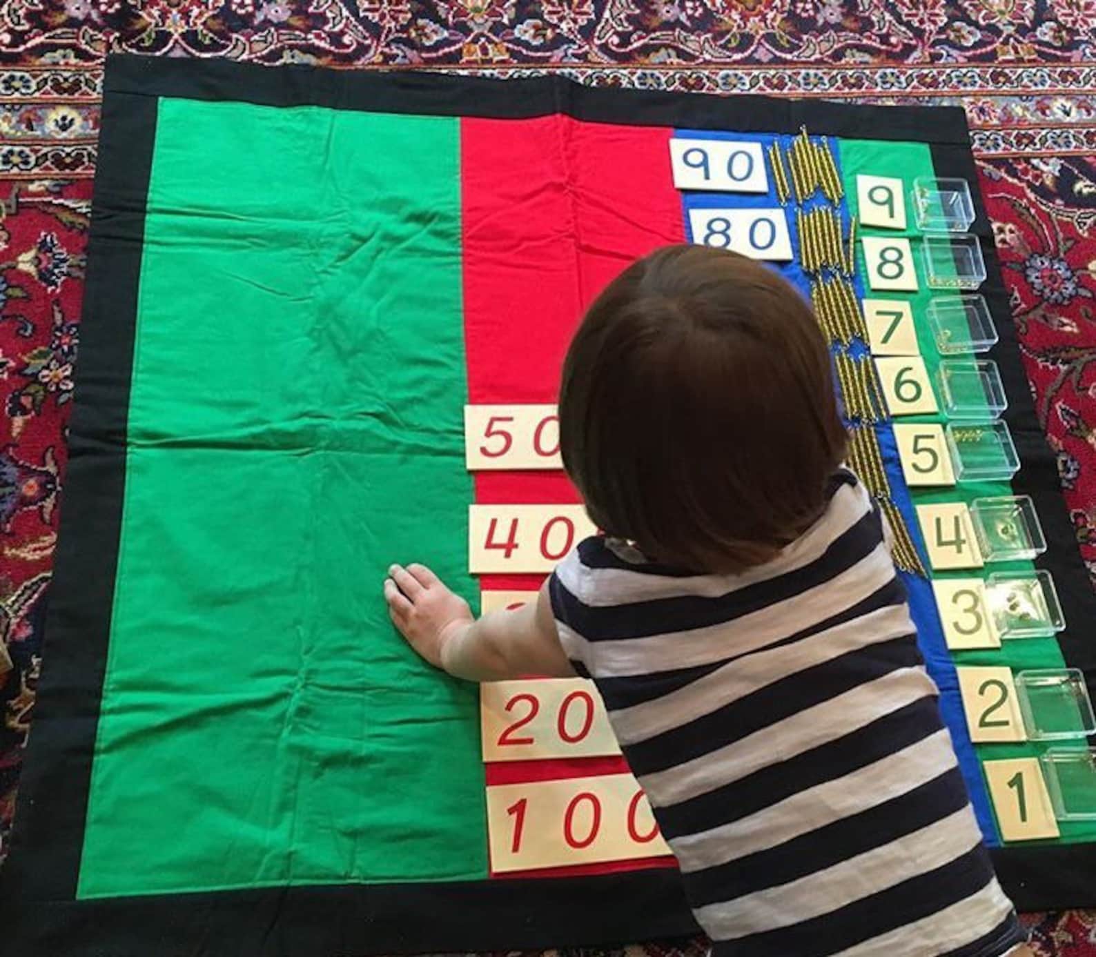 Montessori Math Montessori 45-layout Mat Montessori Golden - Etsy