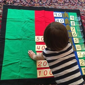 Montessori Math, Montessori 45-layout Mat, Montessori Golden Bead ...