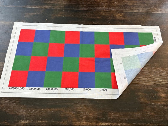 Montessori Multiplication Checkerboard Fabric Panel DIY - Etsy