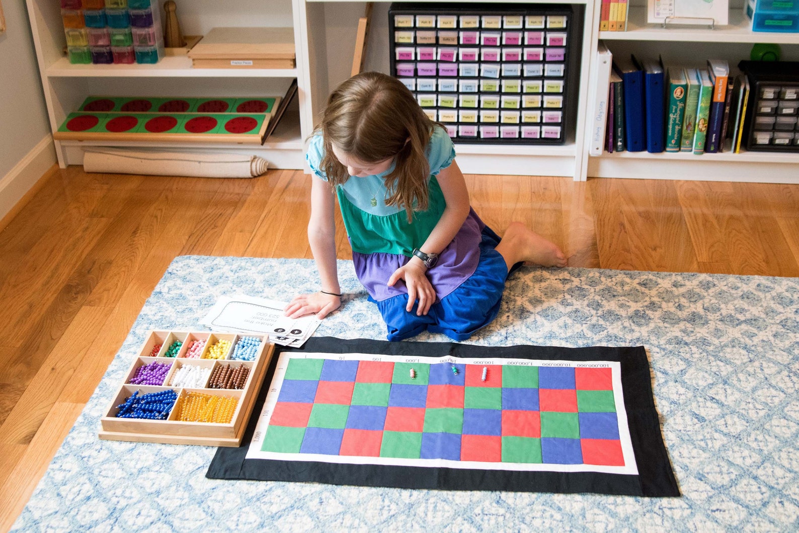 Montessori Multiplication Checkerboard Mat - Etsy