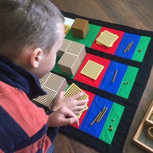 Montessori, Mat for Golden Bead Equations With Number Column ...
