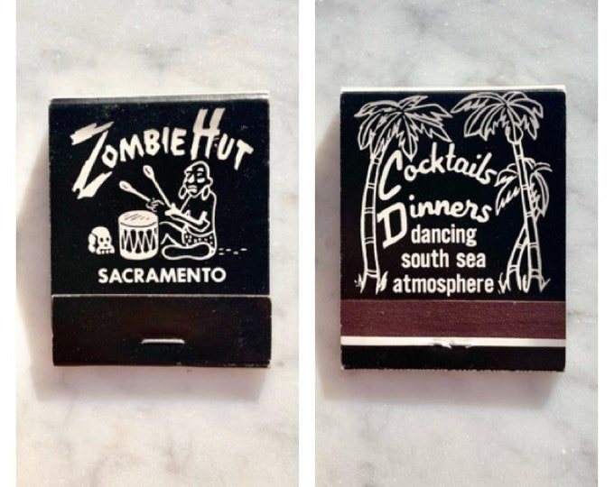 Vintage Zombie Hut Sacramento Tiki Bar Restaurant Matchbook - Etsy