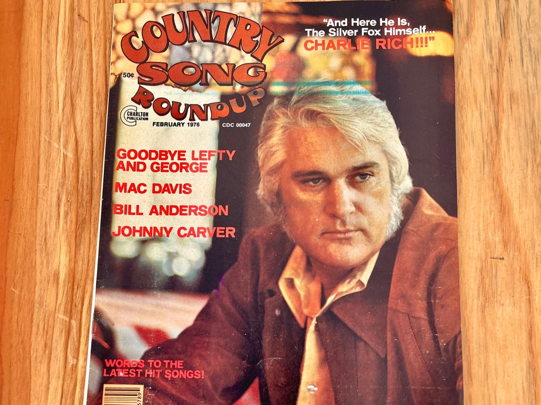 Vintage February 1976 County Song Roundup Magazine, Charlie Rich - Etsy