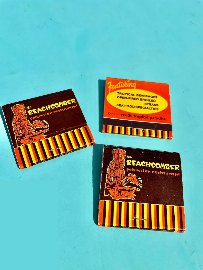 Vintage the Beachcomber Polynesian Tiki Bar Restaurant Matchbook ...