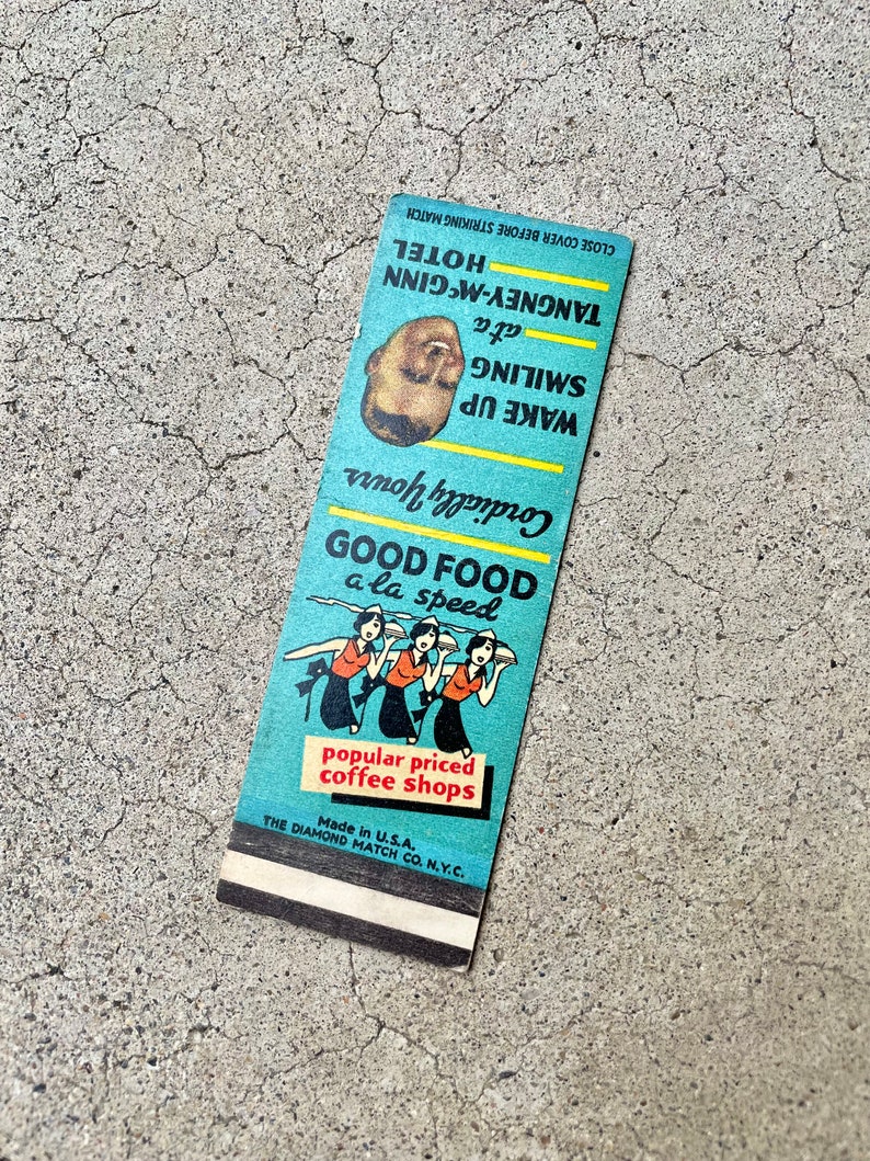 Vintage Salesman Sample Tangney Mcginn Hotel Matchbook Cover - Etsy