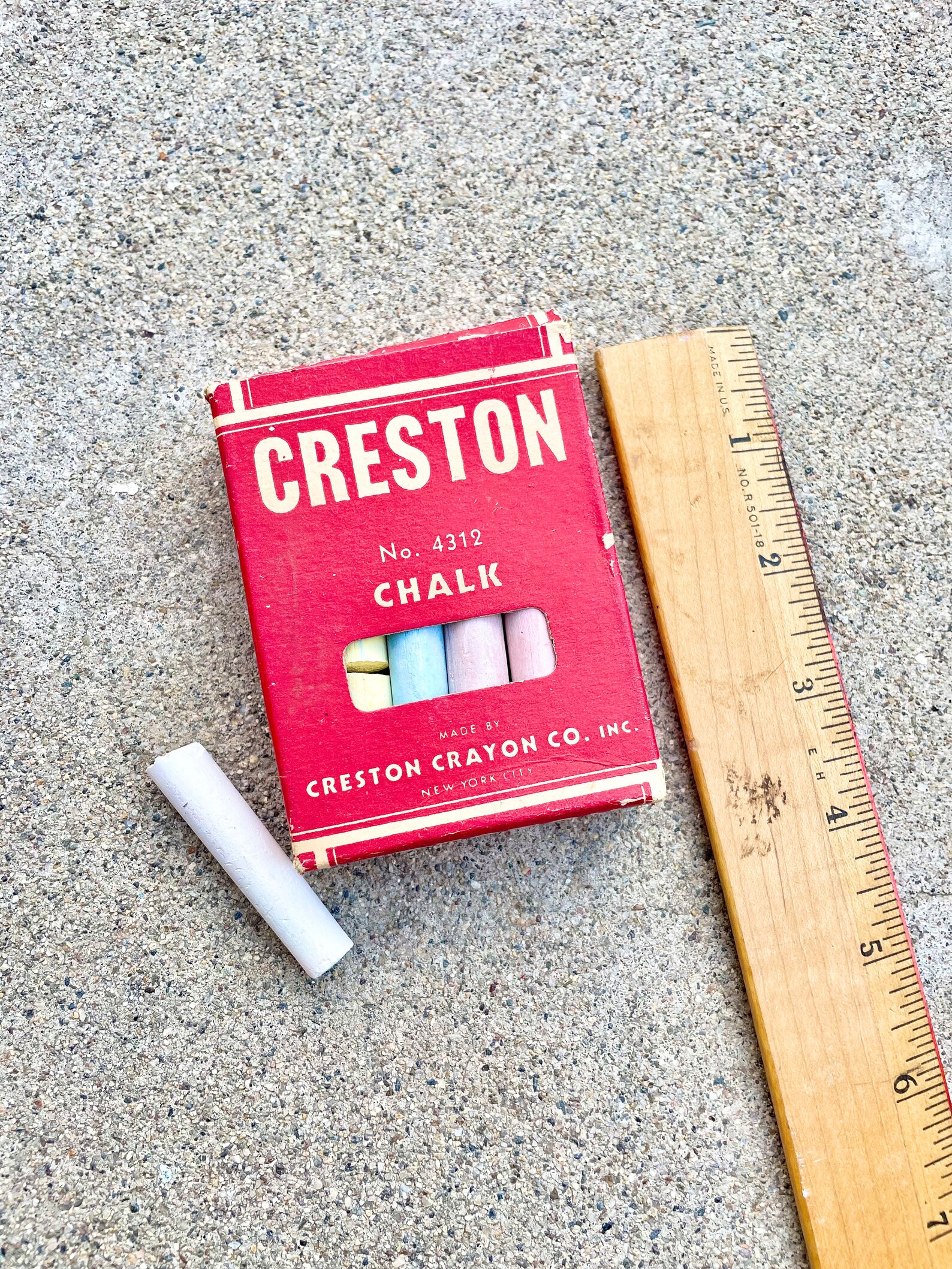 Vintage Creston Chalk Box and Chalk - Etsy UK