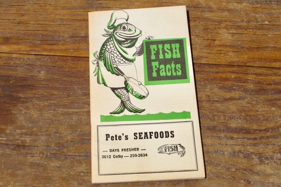 Vintage 1967 Fish Facts Prep and Cookbooklet by Pete's | Etsy