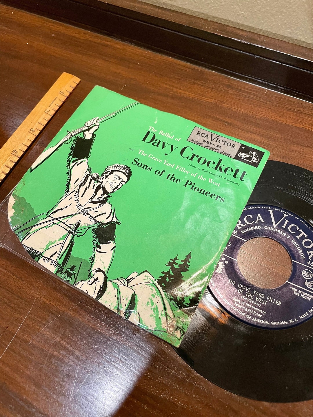 Vintage Disneys Davy Crocker RCA Vinyl 45 Record - Etsy