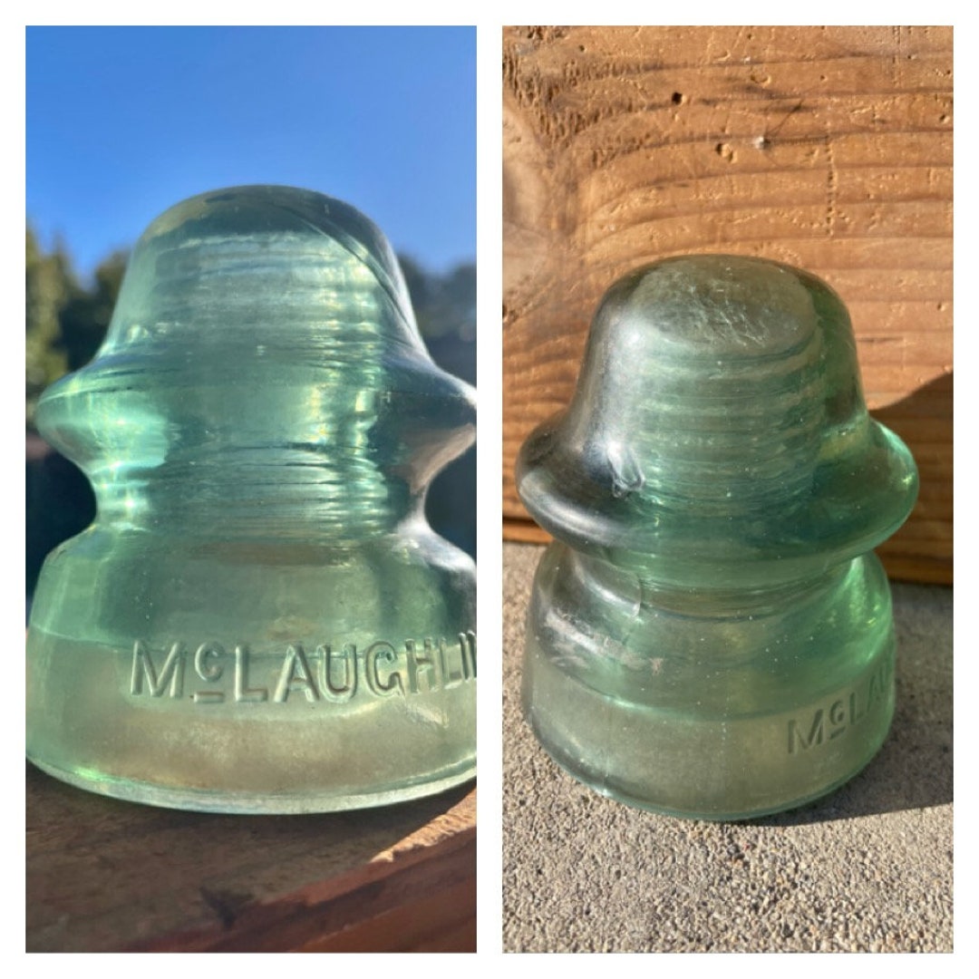 Vintage Mclaughlin No. 20 Green/blue Glass Insulator - Etsy