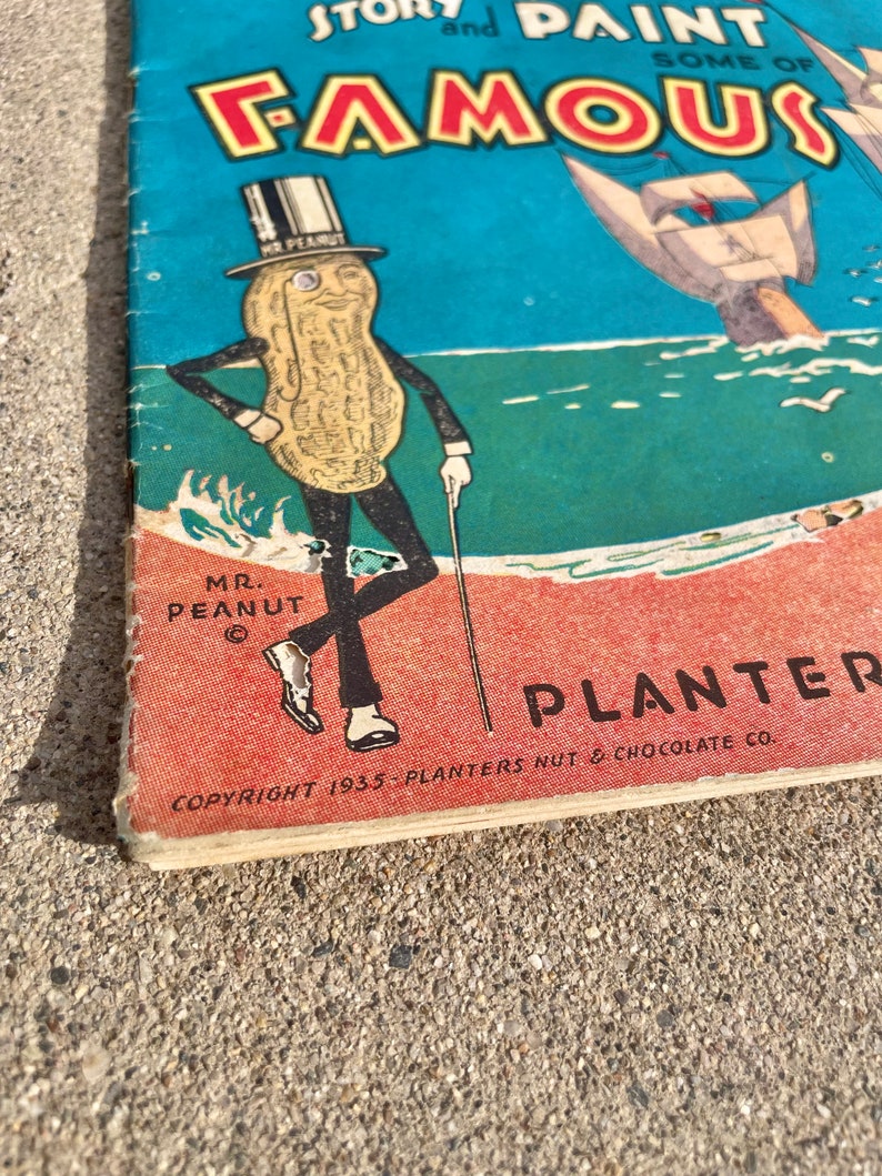 Vintage 1935 Mr. Peanut Planters Peanuts & Chocolates Story and Paint ...