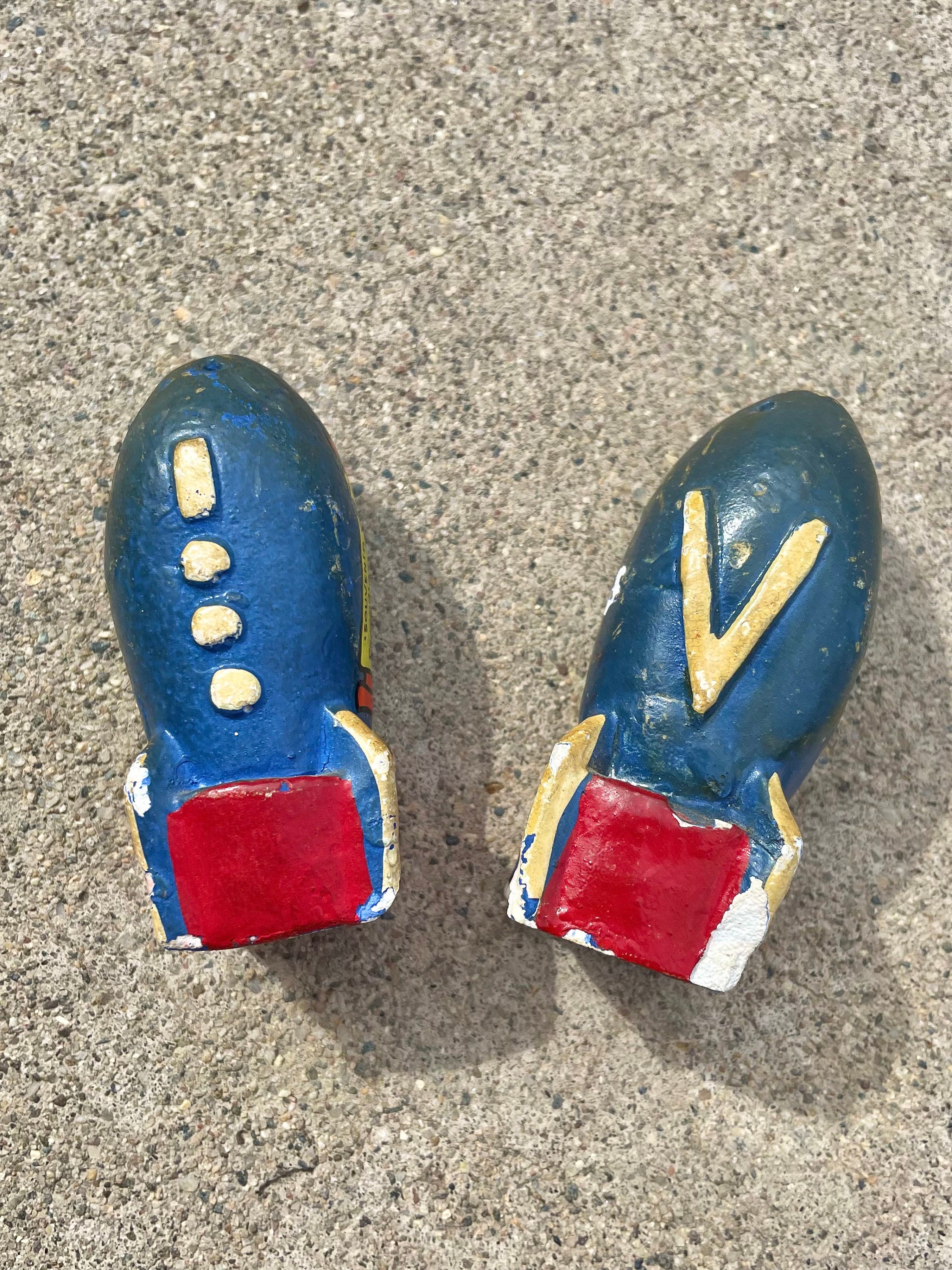 Vintage 1940s WWII Victory V Morse Code Chalkware Salt and Pepper ...