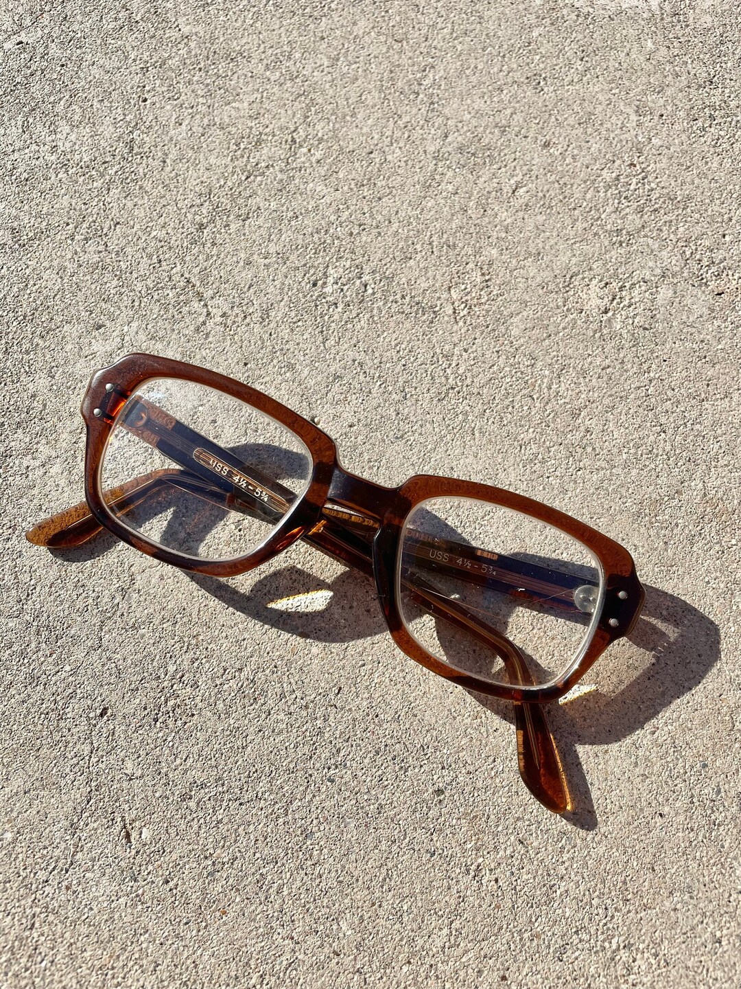 Vintage 1960s/70s Military USS 48-22 BCG Brown Glasses - Etsy