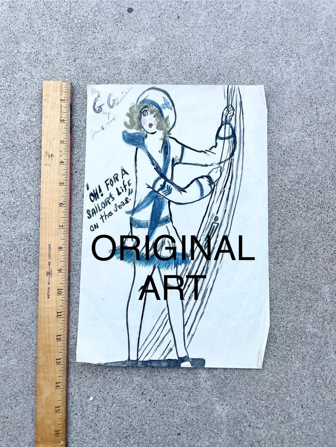 Vintage 1920s Original Sailer Girl Gladys Goldstein San Francisco ...