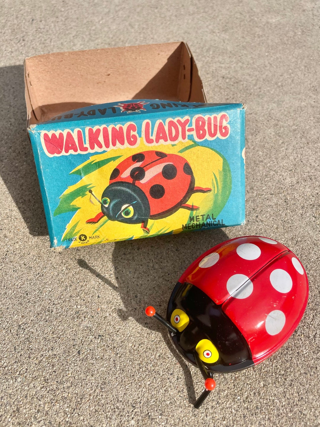 Vintage 1950s/60s Walking Lady Bug Tin Toy Japan - Etsy