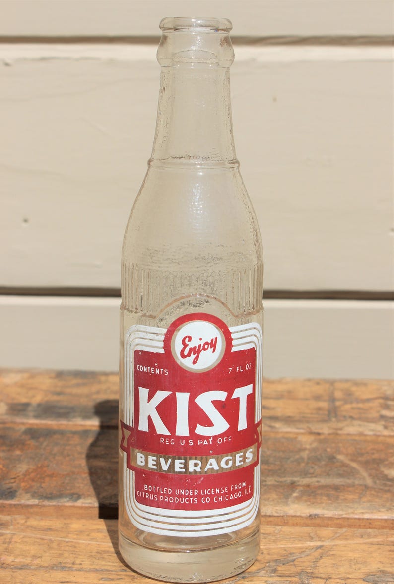 Vintage Kist Embossed Glass 7 Ounce Soda Bottle - Etsy