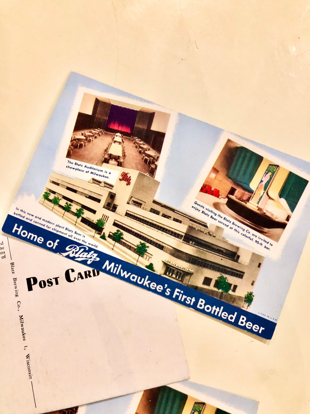 Vintage 1930s Blatz Brewing Company Milwaukee WI. Beer Postcard - Etsy