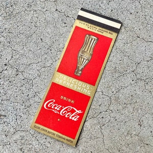 Vintage Salesman Sample Drink Coca-cola Gold Matchbook Cover - Etsy