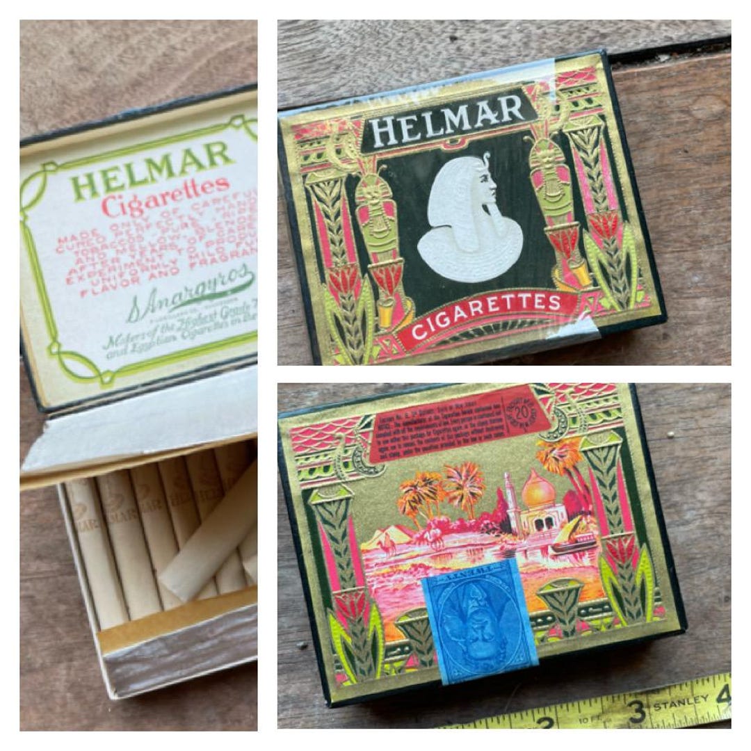 Vintage NOS Complete Helmar Cigarette Box and Packaging S. Anargyros ...
