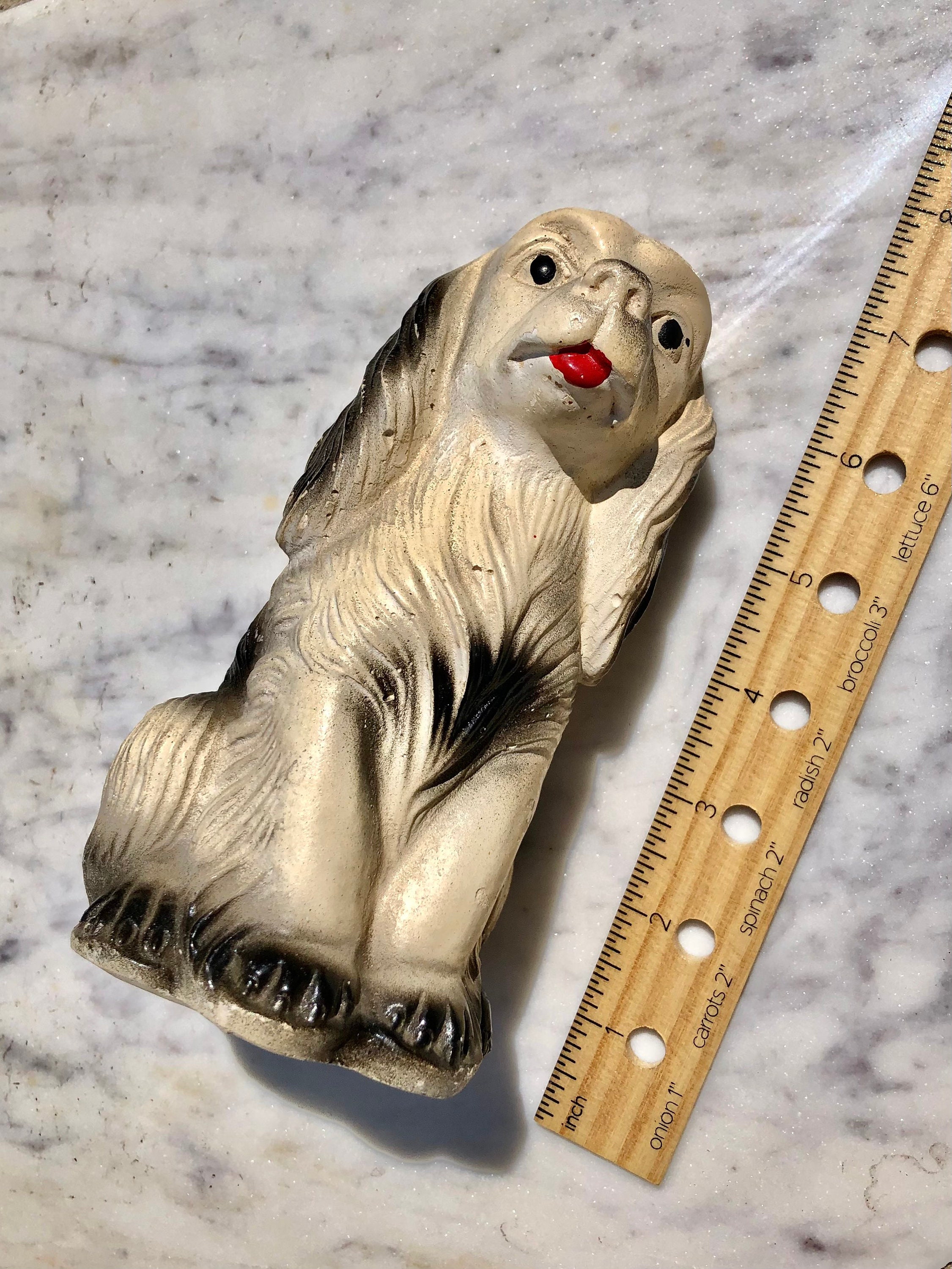 Vintage Chalkware Plaster Dog Statue - Etsy