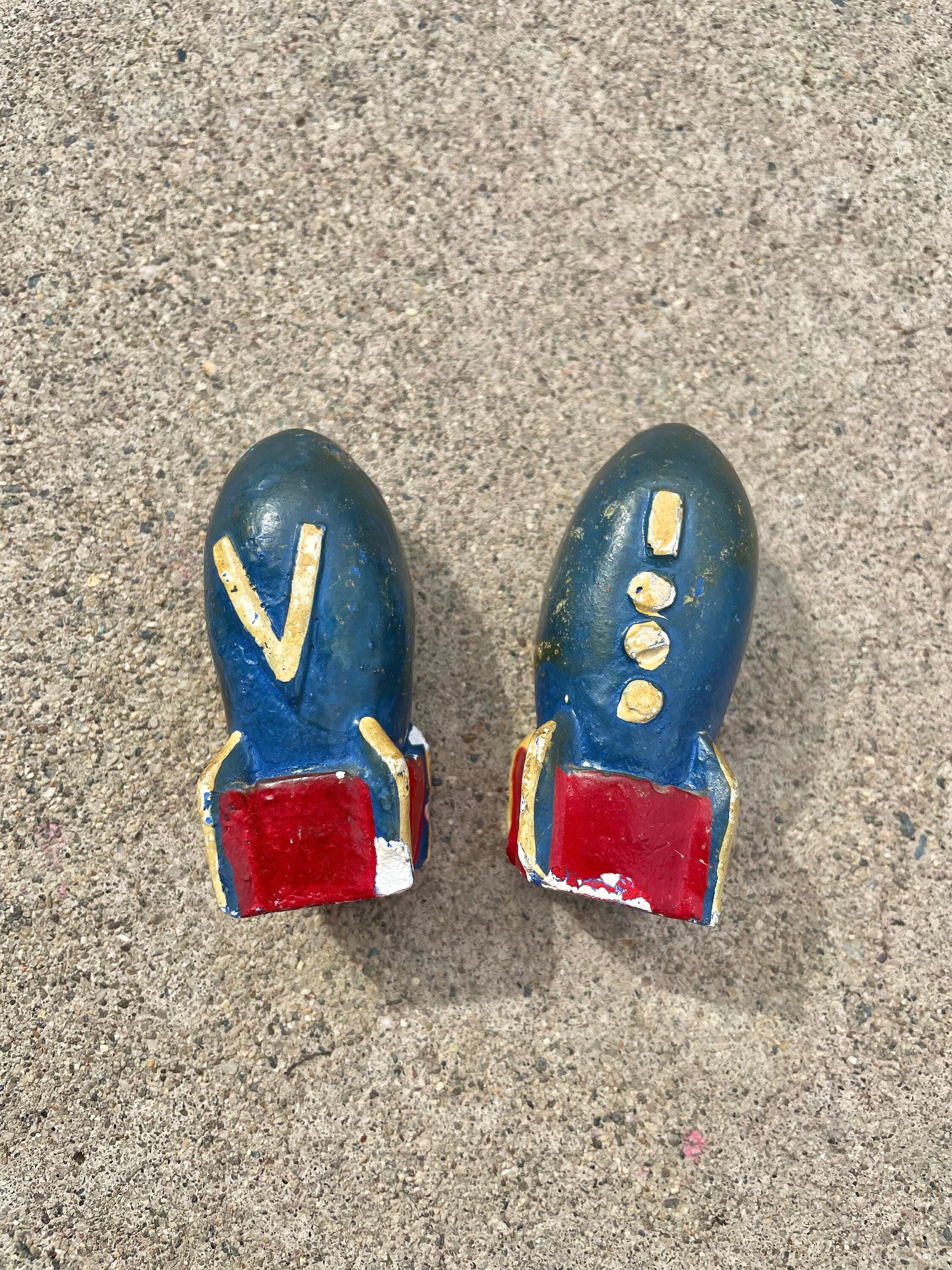 Vintage 1940s WWII Victory V Morse Code Chalkware Salt and Pepper ...