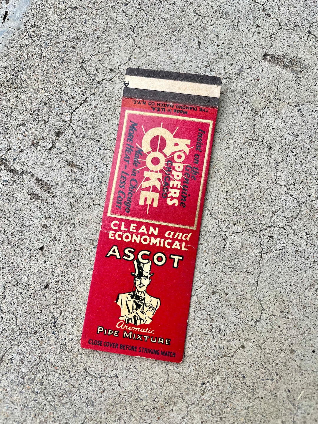 Vintage Salesman Sample Ascot Aromatic Pipe Mixture Copper Chicago Coke ...