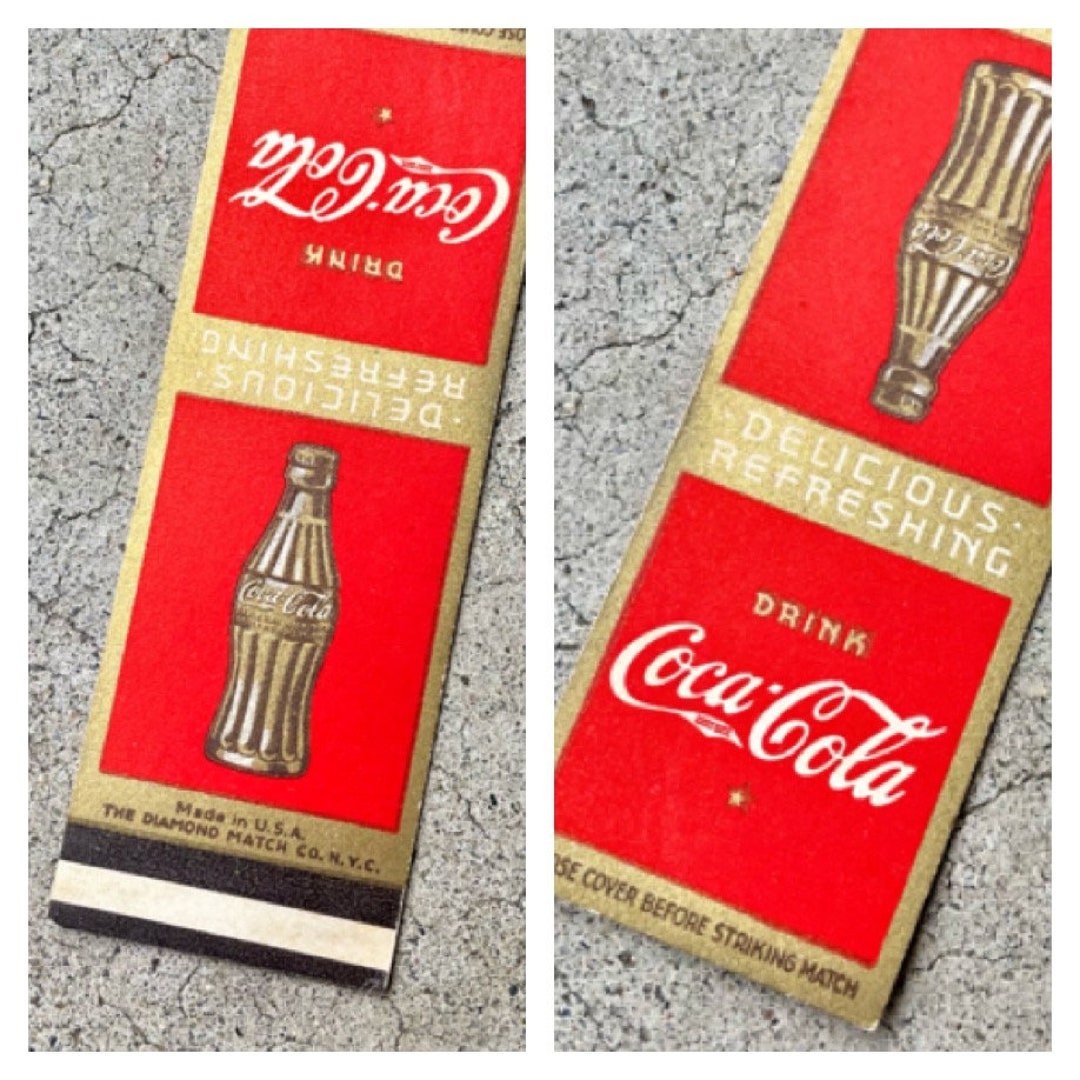 Vintage Salesman Sample Drink Coca-cola Gold Matchbook Cover - Etsy