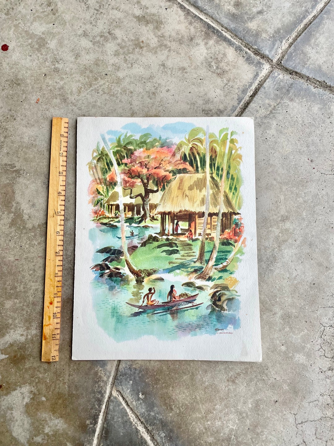 Vintage Matson Lines Cruise Ship SS Mariposa Menu Somoa Art - Etsy