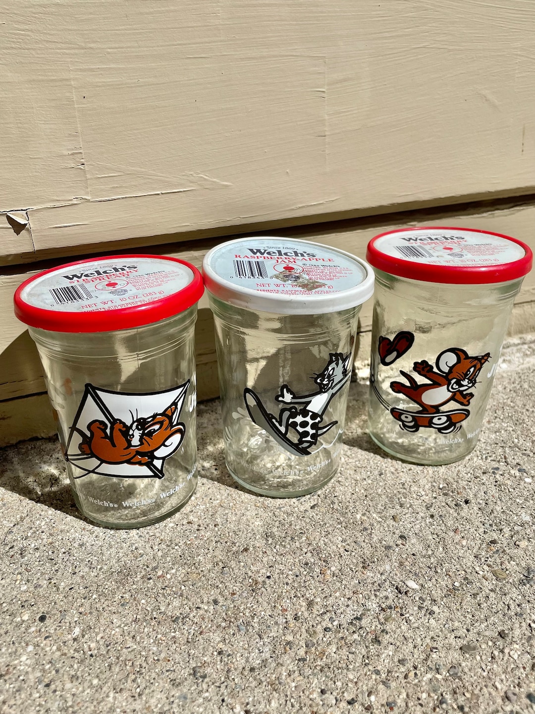 Vintage 1990 Welch’s Tom and Jerry Jelly Jars - Etsy