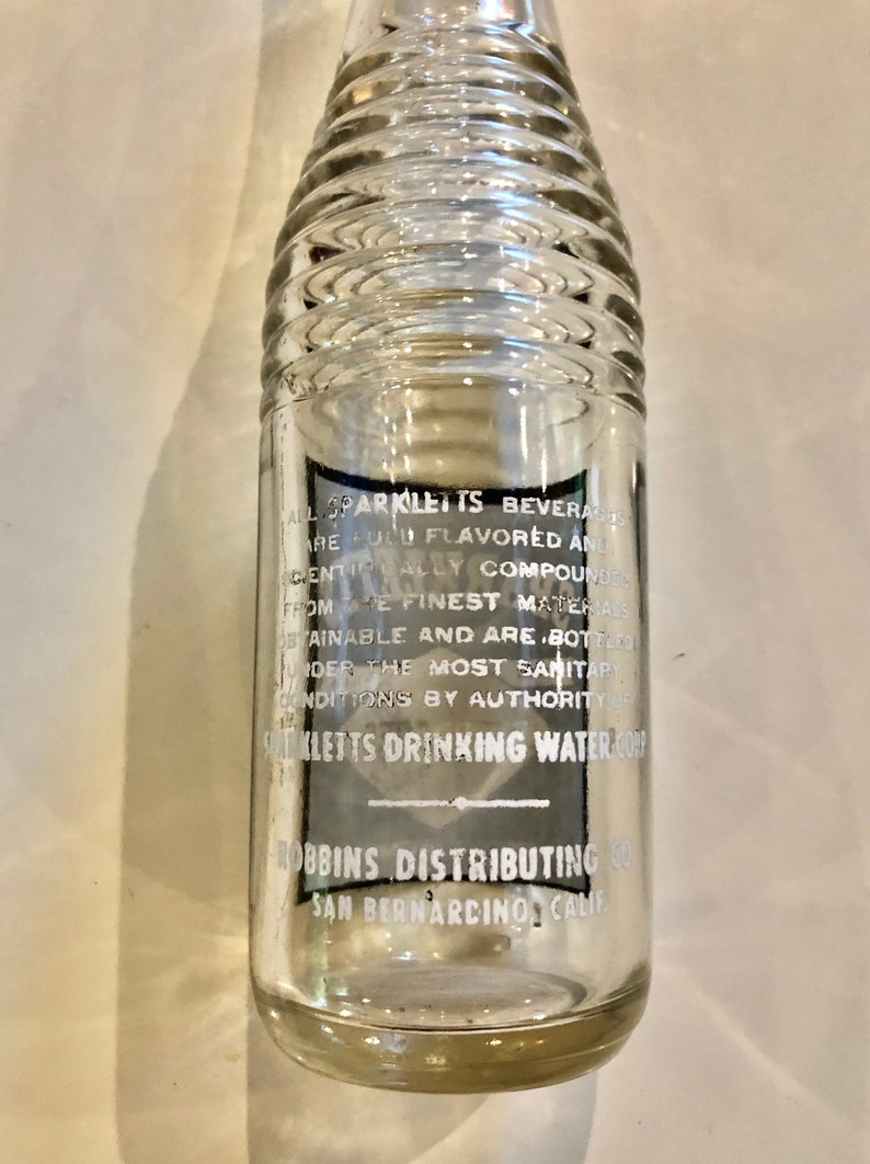 Rare Vintage 1940 Sparkletts Drinking Water Bottle San Bernardino CA - Etsy