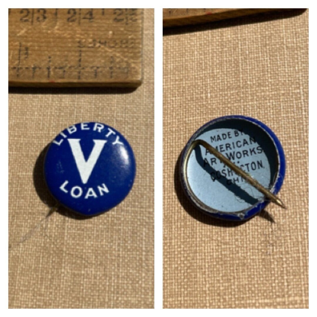 Vintage WWII 1940s Liberty Loan Victory V Button Pinback - Etsy