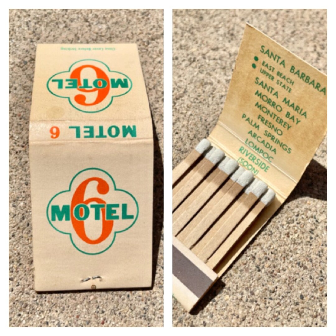 Vintage Motel 6 Matchbook Santa Barbara, Palm Springs, Santa Maria - Etsy