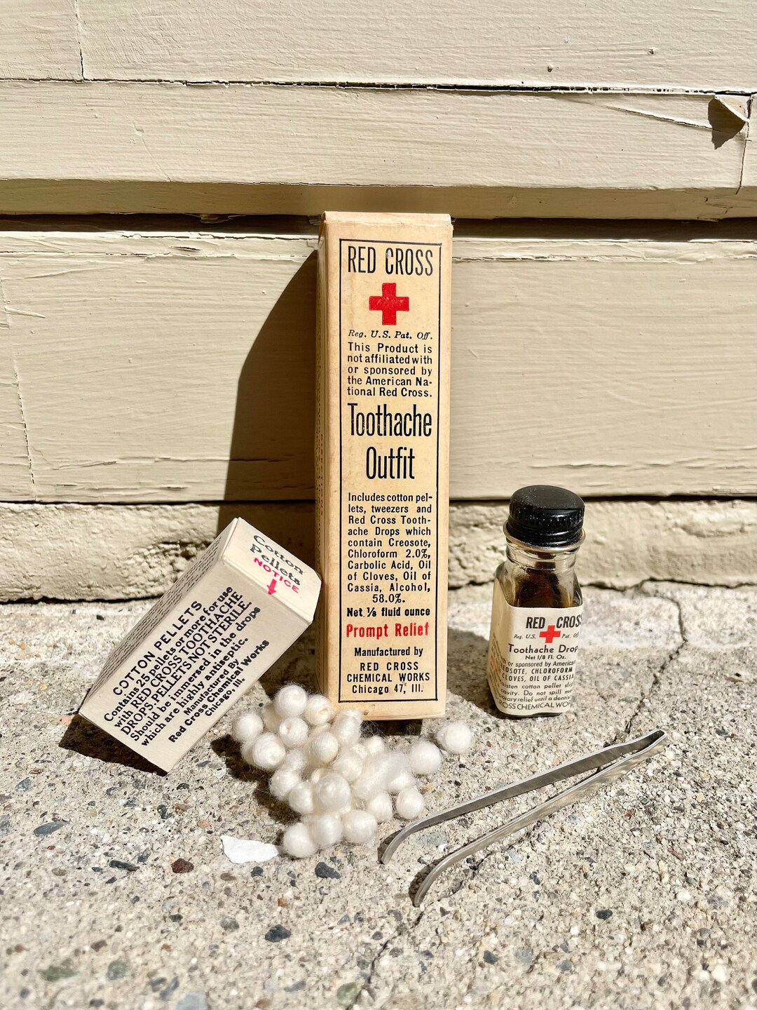 Vintage Red Cross Toothache Dressing NOS - Etsy