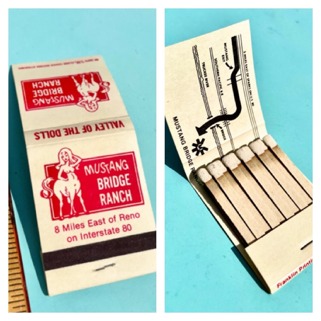 Vintage Mustang Ranch Brothel Reno Nevada Matchbook - Etsy