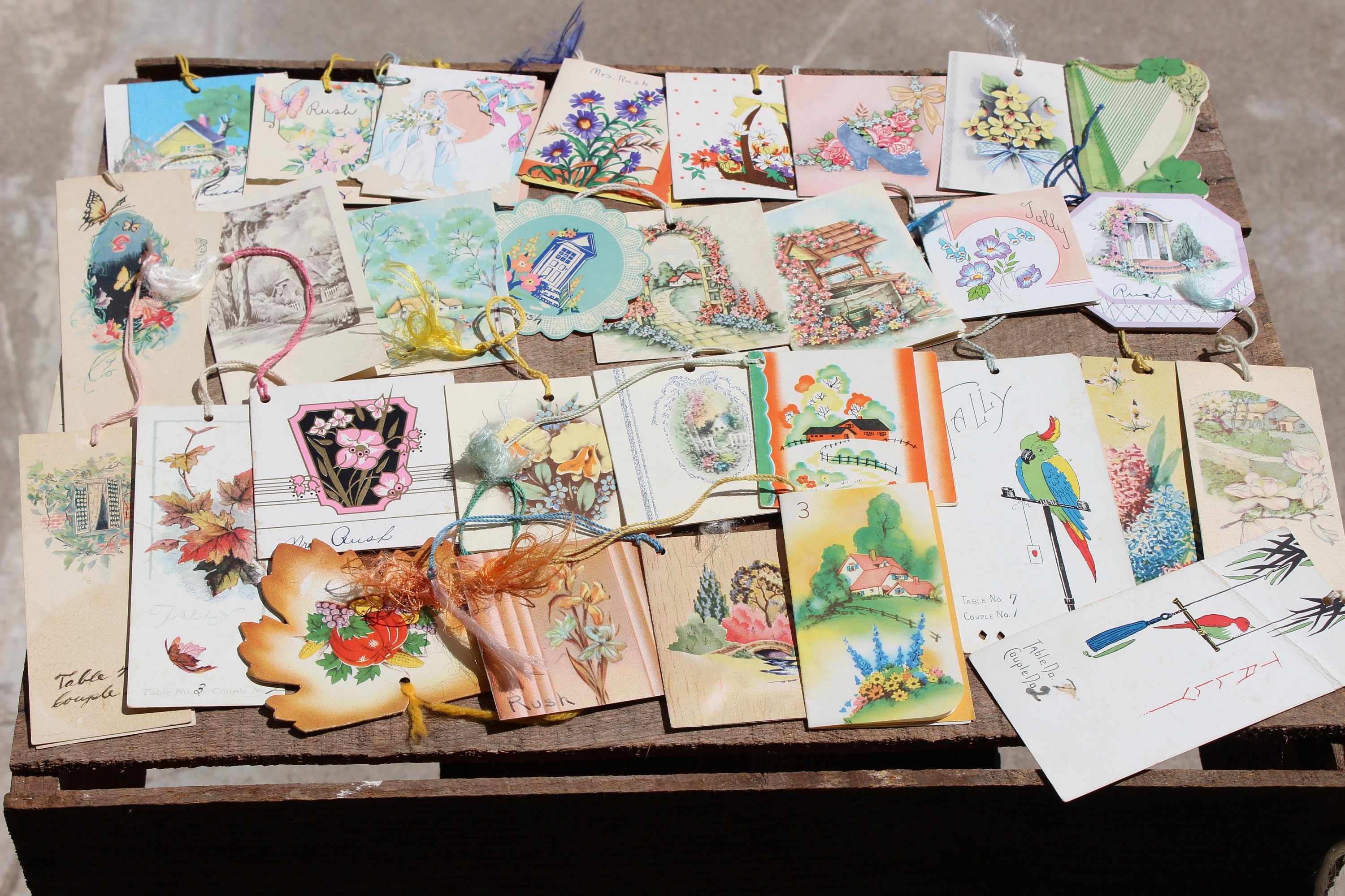 Vintage Bridge Tally Score Cards Lot of 30 - Etsy