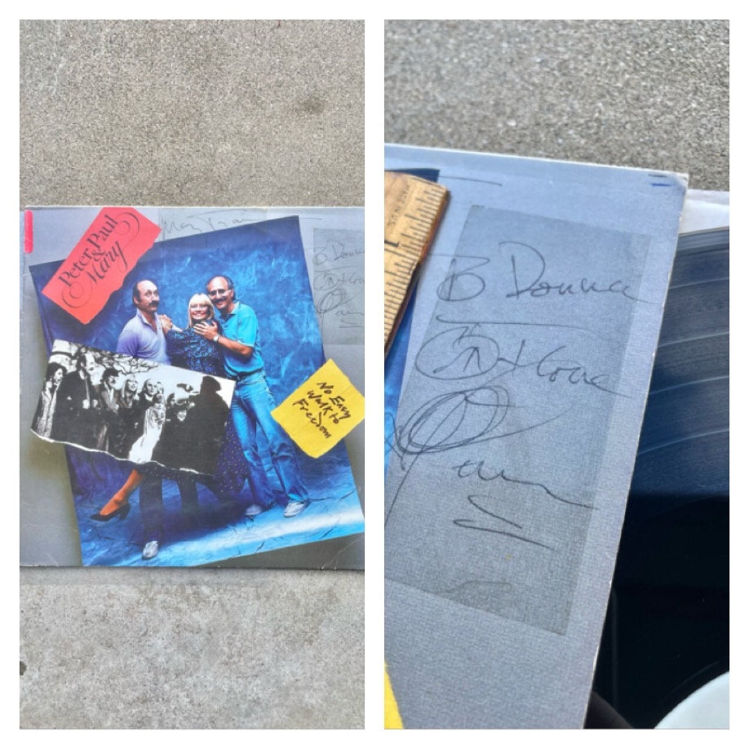 Vintage 1986 AUTOGRAPHED Peter, Paul, & Mary No Easy Walk to Freedom ...