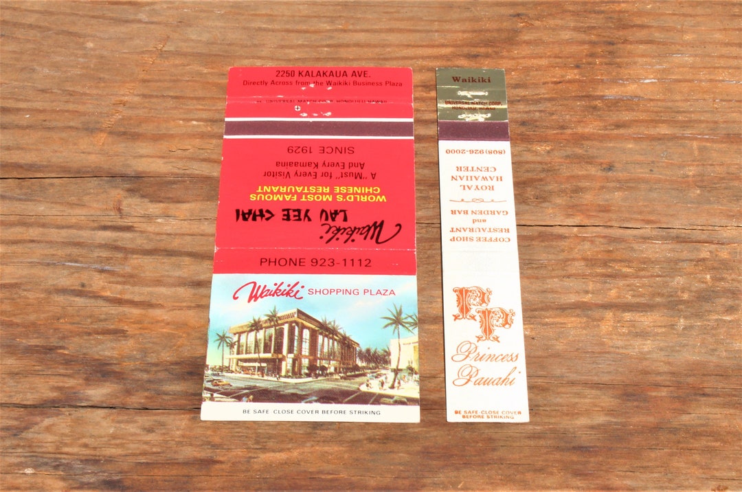 Vintage 1960's Lau Yee Chai and Princess Pauahi Waikiki Hawaii ...