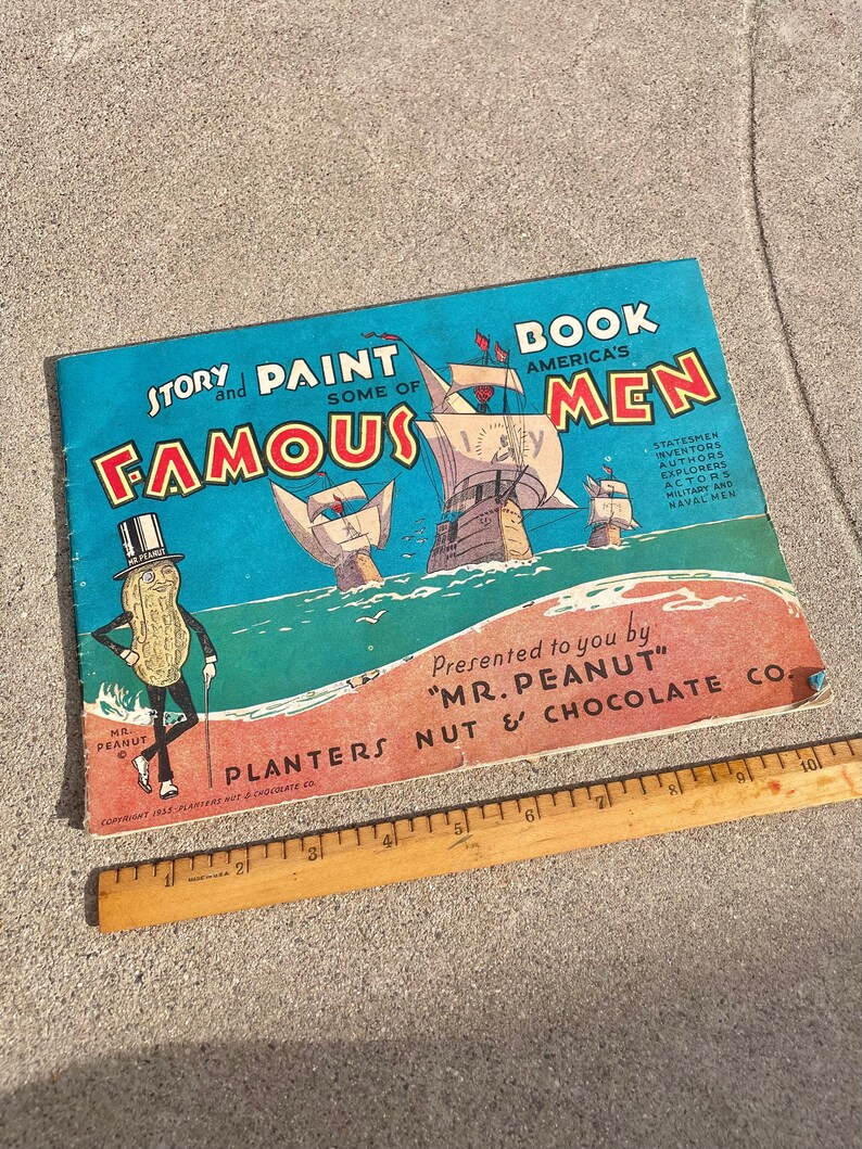 Vintage 1935 Mr. Peanut Planters Peanuts & Chocolates Story and Paint ...