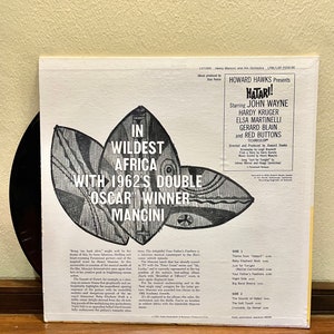 Vintage Henry Mancini Hatari! Movie Soundtrack Vinyl RCA Record - Etsy