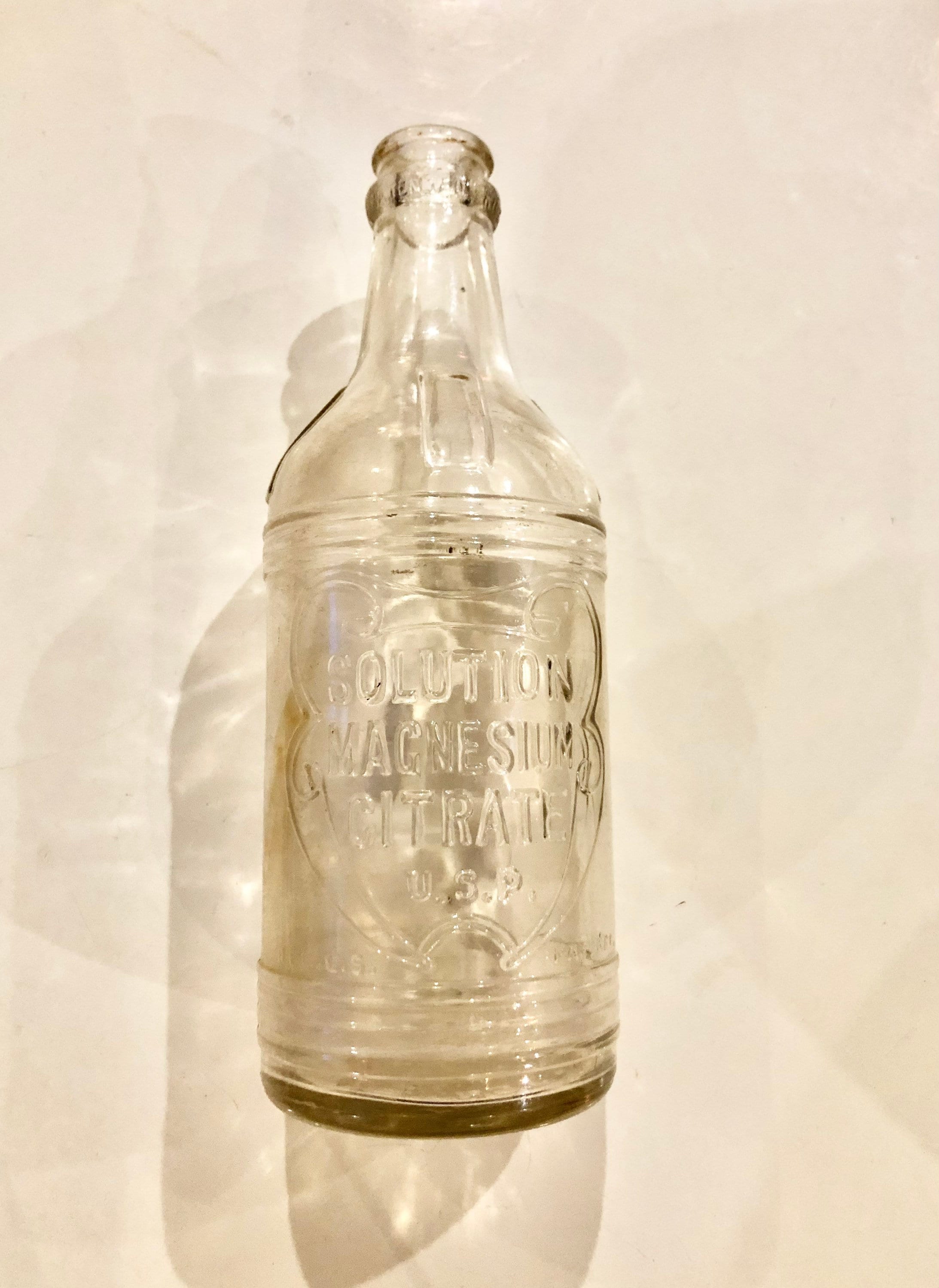 Vintage Solution Magnesium Citrate Glass Medicinal Apothecary Bottle - Etsy