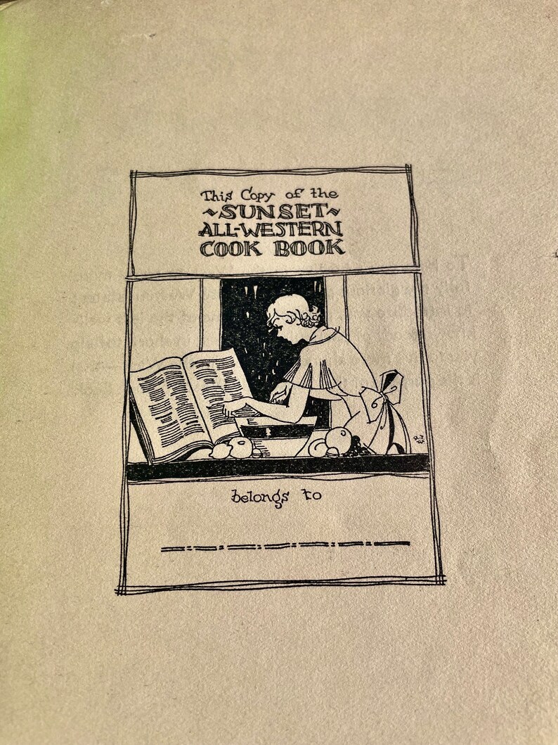 Vintage 1935 Sunset All-western Cook Book by Genevieve A. Callahan - Etsy