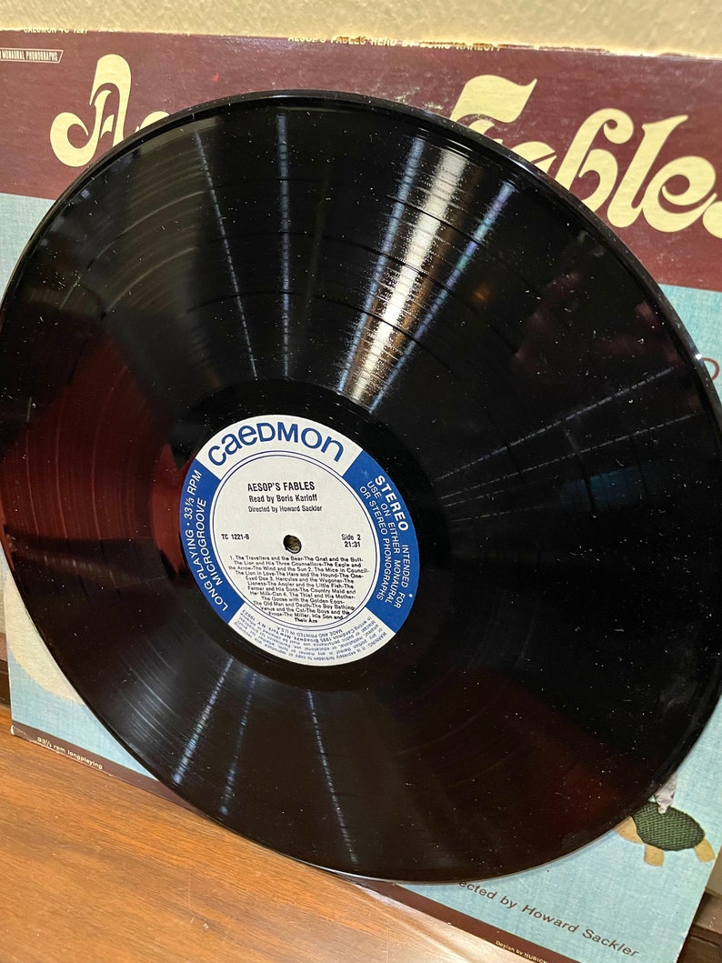 Vintage Aesop’s Fables Narrated by Boris Karloff Caedmon Vinyl Record ...